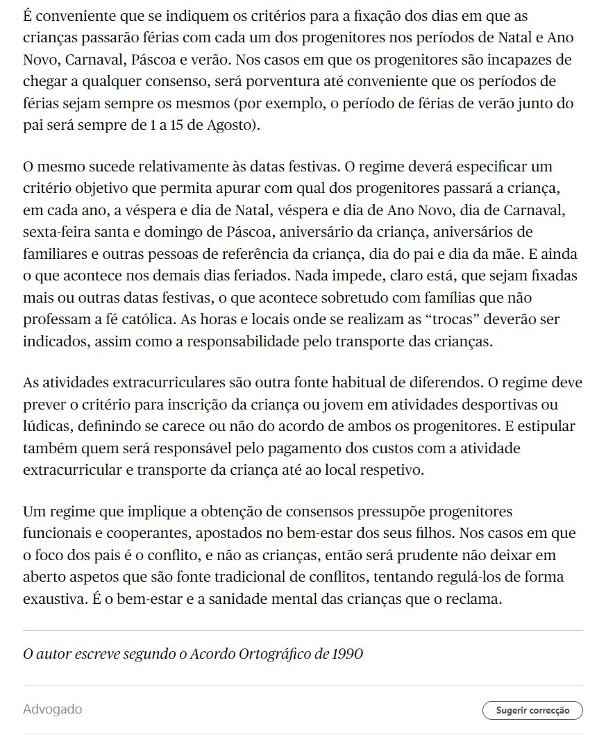 Regras a observar nos acordos sobre as responsabilidades parentais – artigo de opinião de Nuno ...